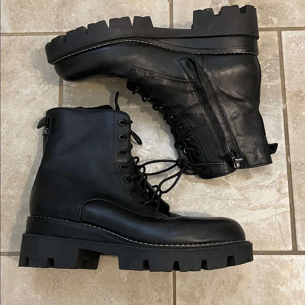 Sam Edelman | Shoes | Sam Edelman Garret Chunky Leather Combat Boots ...